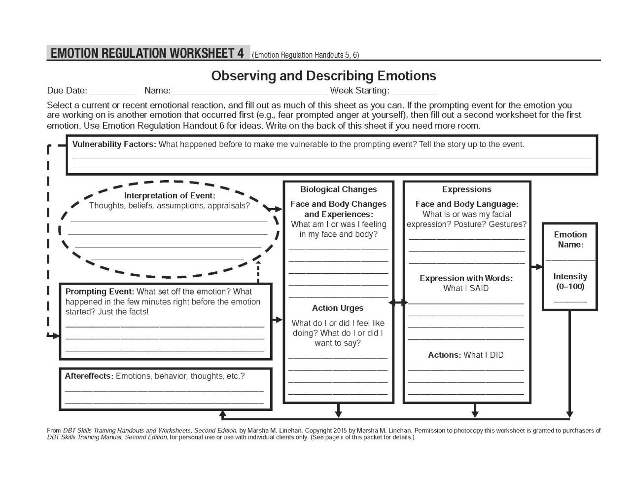 DBT Model for Describing Emotions – Being Human